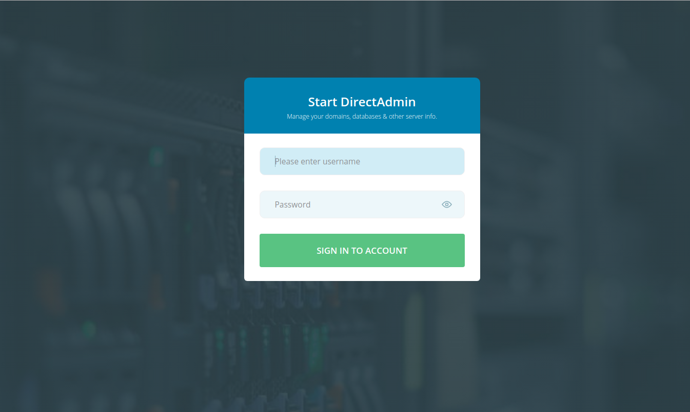How to log into the DirectAdmin control panel – HostMight Support