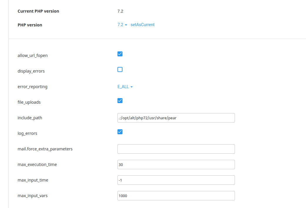 How to change PHP settings in Directadmin – HostMight Support